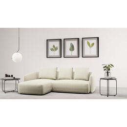 Ecksofa Trendmanufaktur "Shawn elegantes Designsofa, Breite 232cm, L-Form", wei&szlig; (warm wei&szlig;), B:232cm H:87cm T:167cm, 95% Polyester, 5% Polyacryl, Sofas, Ecksofa, bequem, organischer Form, mit hochwertigem Bezug