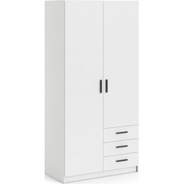 Kleiderschrank Inosign "Sprint Drehtürenschrank, Aufbewahrung Kasten Schrank Stauraum", weiß, B:98,5cm H:200,4cm T:49,8cm, Spanplatte, Schränke, Kleiderschrank, Breite 98,5/147 oder 195,5 cm, je mit Einlegeböden und Kleiderstange