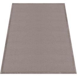 Teppich Paco Home "Tatami 475", beige, B:200cm H:24mm L:350cm, Polyester, Teppiche, Kurzflor, Uni-Farben, mit Memory Foam, waschbar