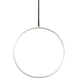 Dekoh&auml;nger CREATIV DECO, silber (silberfarben), &Oslash;:21cm, Aluminium, Dekoh&auml;nger, mit hochwertigem Lederband