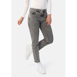 5-Pocket-Jeans STOOKER WOMEN "Zermatt Fashion Straight Fit", Damen, Gr. 44, L&auml;nge 30, grau (grau denim acid), Denim/Jeans, 98% Baumwolle, 2% Elasthan, straight fit lang, Jeans 5-Pocket-Jeans, Straight Fit Casual Acid Wash Denim Jeans f&uuml;r Damen