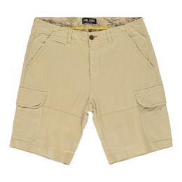 Cargoshorts Cars Jeans "BENMAS Short", Herren, Gr. M, N-Gr, beige (sand), Web, Obermaterial: 97% Baumwolle, 3% Elasthan, unifarben, regular fit kniefrei, Hosen