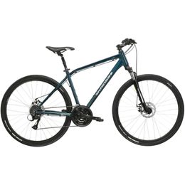 Crossrad KROSS "Crossrad Herren 28" Move 2.0 t&uuml;rkis 24 G&auml;nge" Gr. 43, blau, schwarz, Fahrr&auml;der, Herren, 43cm, 28 Zoll (71,12cm) hinten: 28 Zoll (71,12cm)