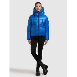 Steppjacke Khujo "LUNA", Damen, Gr. L, royal blau, 100% Nylon, unifarben, eingesetzt elastischer Bund mit Windstopper, Jacken