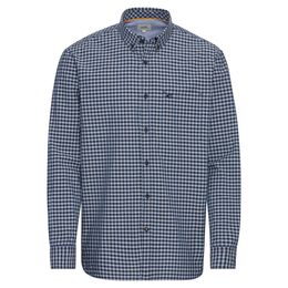 Karohemd Camel Active, Herren, Gr. L, N-Gr, blau (night blau), Stoff, Obermaterial: 100% Baumwolle, regular fit normal, Rundhals, 2-Knopf-Manschette, Hemden, mit Button-Down-Kragen, Topseller