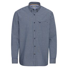 Karohemd Camel Active, Herren, Gr. XL, N-Gr, blau (night blau), Stoff, Obermaterial: 100% Baumwolle, regular fit normal, Rundhals, 2-Knopf-Manschette, Hemden, mit Button-Down-Kragen, Topseller