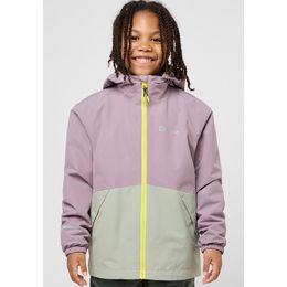 3-in-1-Funktionsjacke Jack Wolfskin "ICELAND 3IN1 JACKET K", Jungen, Gr. 104, lila (wild, blossom), Hauptmaterial: 100% Polyester; Kontrast: 100% Polyester; Futter: 100% Polyester (recycled); Innenmaterial: 100% Polyester (recycled); Futter: 100% Polyester (recycled), Jacken