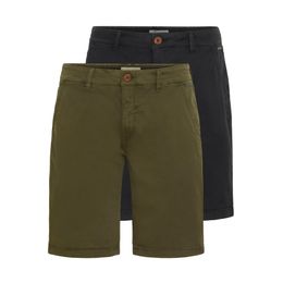 Shorts Blend "BHMASON-shorts - 2pack", Herren, Gr. L, N-Gr, schwarz, olive, Web, Obermaterial: 97% Baumwolle, 3% Elasthan, Hosen