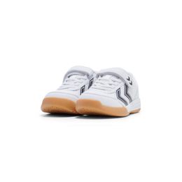 Hallenschuh Hummel "MULTIPLAY FLEX VC JR", M&auml;dchen, Gr. 36, schwarz-wei&szlig; (wei&szlig;, schwarz), Synthetik, Schuhe Hallenschuh