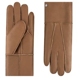 Roeckl Lederhandschuhe 'ELSFJORD' Damen Größe S/M cognac / hellbraun