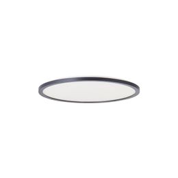 Brilliant Brennan LED-Deckenaufbau-Paneel 30cm, 3-Stufen-Dimmer mit Memory-Funktion, IP44 Spritzwasserschutz, Neutralwei&szlig;es Licht 4000K, 2000 Lumen, 17,5 W, Schwarz/Wei&szlig;