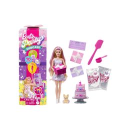 Mattel JFG70 - Barbie - Party Unboxed - Puppe und Accessoires, Haustier Geburtstag Serie