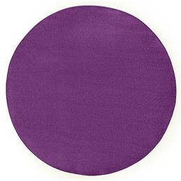 NYVI Teppich Fancy - Pflegeleicht, Strapazierf&auml;hig, f&uuml;r Fu&szlig;bodenheizung Farbe:Purple;Gr&ouml;&szlig;e:&Oslash; 133 cm