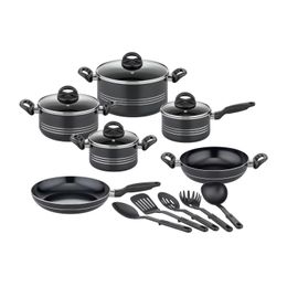 GSW Kochtopf-Set Milano Nero, 15-teilig, Aluminium