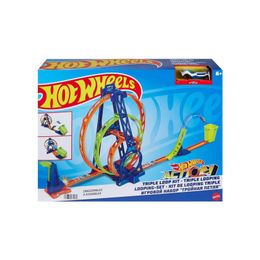 Mattel HMX38 - Hot Wheels - Tripple Looping-Set inkl. 1 Fahrzeug