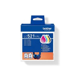 4er Multipack Set Original f&uuml;r Brother LC-521VAL DCP-J 1360 DW Druckerpatronen