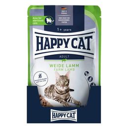 Happy Cat Pouches- Meat in Sause Culinary Adult Weide- Lamm 20 x 85 g Nassfutter fÃ¼r Katzen