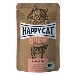 Happy Cat BIO Pouches Rind 12 x 85 g Nassfutter fÃ¼r Katzen