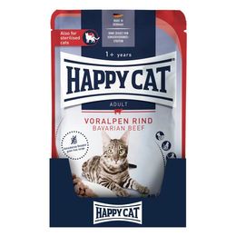 Happy Cat Pouches- Meat in Sauce Culinary Adult Voralpen- Rind 20 x 85 g Nassfutter fÃ¼r Katzen