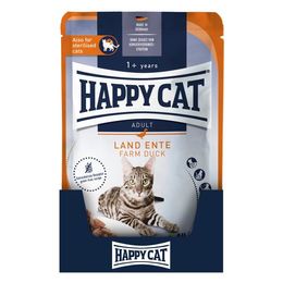 Happy Cat Pouches- Meat in Sauce Culinary Adult Land- Ente 20 x 85 g Nassfutter fÃ¼r Katzen