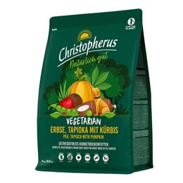 CHRISTOPHERUS Vegetarian - Erbse, Tapioka mit K&uuml;rbis Hunde-Trockenfutter getreidefrei 4kg