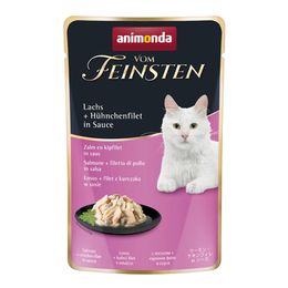 animonda vom Feinsten Lachs und Hühnchenfilet in Sauce Katzen-Nassfutter ohne Soja 18x50g