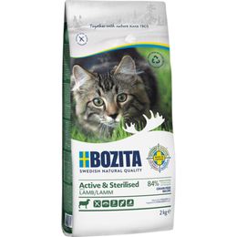 Bozita Active & Sterilised Grain Free Lamm Katzen-Trockenfutter getreidefrei 2 kg