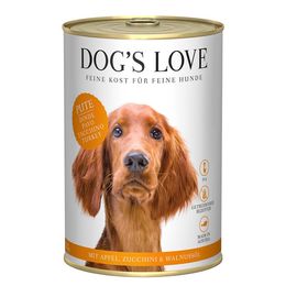 DOG’S LOVE Dog's Love Classic Pute mit Apfel, Zucchini und Walnussöl Hunde-Nassfutter ohne Farbstoffe 6x400g