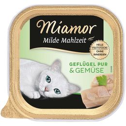 Miamor Milde Mahlzeit Gefl&uuml;gel Pur & Gem&uuml;se Katzen-Nassfutter leicht verdaulich 16x100g