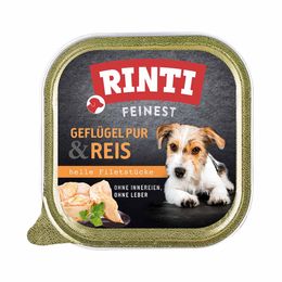 Rinti Feinest Geflügel pur & Reis Hunde-Nassfutter getreidefrei 11x150g