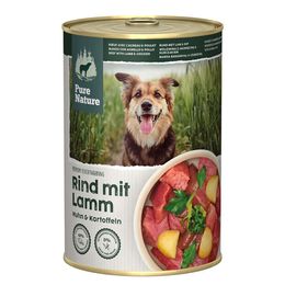 Pure Nature ADULT Rind & Lamm mit Kartoffel Hunde-Nassfutter ohne Getreide 6x400g