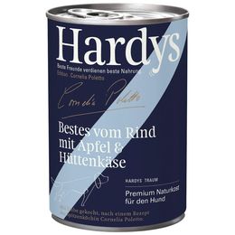 Hardys Ed. Cornelia Poletto Bestes vom Rind mit Apfel & H&uuml;ttenk&auml;se Hunde-Nassfutter getreidefrei 6x400g