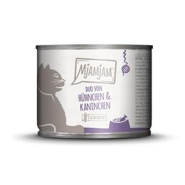 MjAMjAM DUO von Huhn & Kaninchen an K&uuml;rbis Katzen-Nassfutter getreidefrei 6x200g