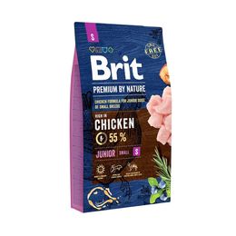 Brit Premium by Nature Junior Hunde-Trockenfutter mit Lachs&ouml;l Size S 8kg