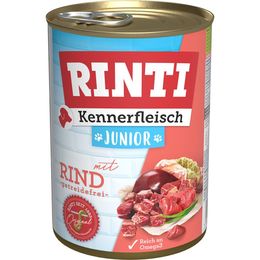 Rinti Kennerfleisch Junior mit Rind Hunde-Nassfutter getreidefrei 12x400g