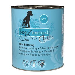 Dogz finefood No. 12 Wild & Hering Hunde-Nassfutter getreidefrei 6x800g