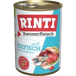 Rinti Kennerfleisch mit Seefisch Hunde-Nassfutter getreidefrei 12x400g