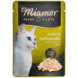 Miamor Feine Filets Huhn in Gefl&uuml;geljelly Katzen-Nassfutter ohne Getreide 48x100g