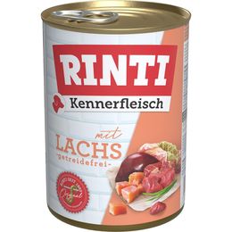Rinti Kennerfleisch Lachs Hunde-Nassfutter getreidefrei 12x400 g