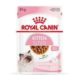 48x85g Royal Canin KITTEN Nassfutter in Soße für Kätzchen