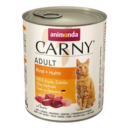 animonda Carny Adult Rind und Huhn Katzen-Nassfutter ohne Zuckerzusatz 12x800g