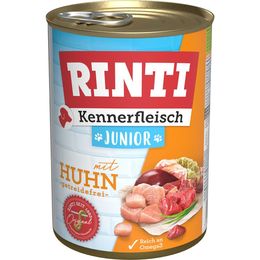 Rinti Kennerfleisch Junior mit Huhn Hunde-Nassfutter getreidefrei 12x400g