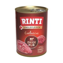 Rinti Singlefleisch Exclusive Ziege pur Hunde-Nassfutter getreidefreie Rezeptur 12x400g