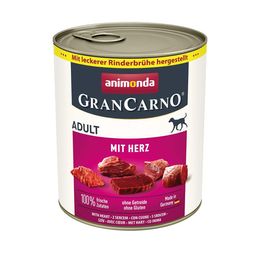 animonda GranCarno Adult mit Herz Hunde-Nassfutter getreidefrei 6x800g