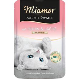 Miamor Ragout Royale Huhn & Lachs Katzen-Nassfutter ohne Konservierungsmittel 22x100g