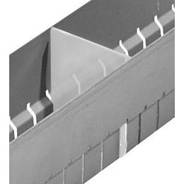 Quertrenner zur Schubladenunterteilung, B 59 mm, verwendbar in Kombination mit SSI Sch&auml;fer L&auml;ngsrinne mit B 59 mm, Kunststoff, transparent