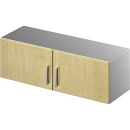 Sch&auml;fer Shop Sch&auml;fer Shop Genius Aufsatzschrank TETRIS SOLID, Stahlkorpus, 1 OH, B 1200 mm, Ahorn-Dekor/wei&szlig;alu