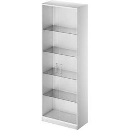 Sch&auml;fer Shop Sch&auml;fer Shop Genius Glast&uuml;renschrank TETRIS SOLID, Stahlkorpus, 5 OH, B 800 mm, Glas/wei&szlig;alu