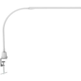 LED-Klemmleuchte Maulpirro, Leistung 7 W, 4-Stufen-Dimmer, 390 lm, schwenkbar, Klemmweite 45 mm, wei&szlig;