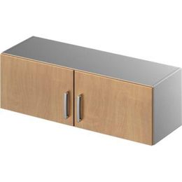 Sch&auml;fer Shop Sch&auml;fer Shop Genius Aufsatzschrank TETRIS SOLID, Stahlkorpus, 1 OH, B 1200 mm, Buche-Dekor/wei&szlig;alu